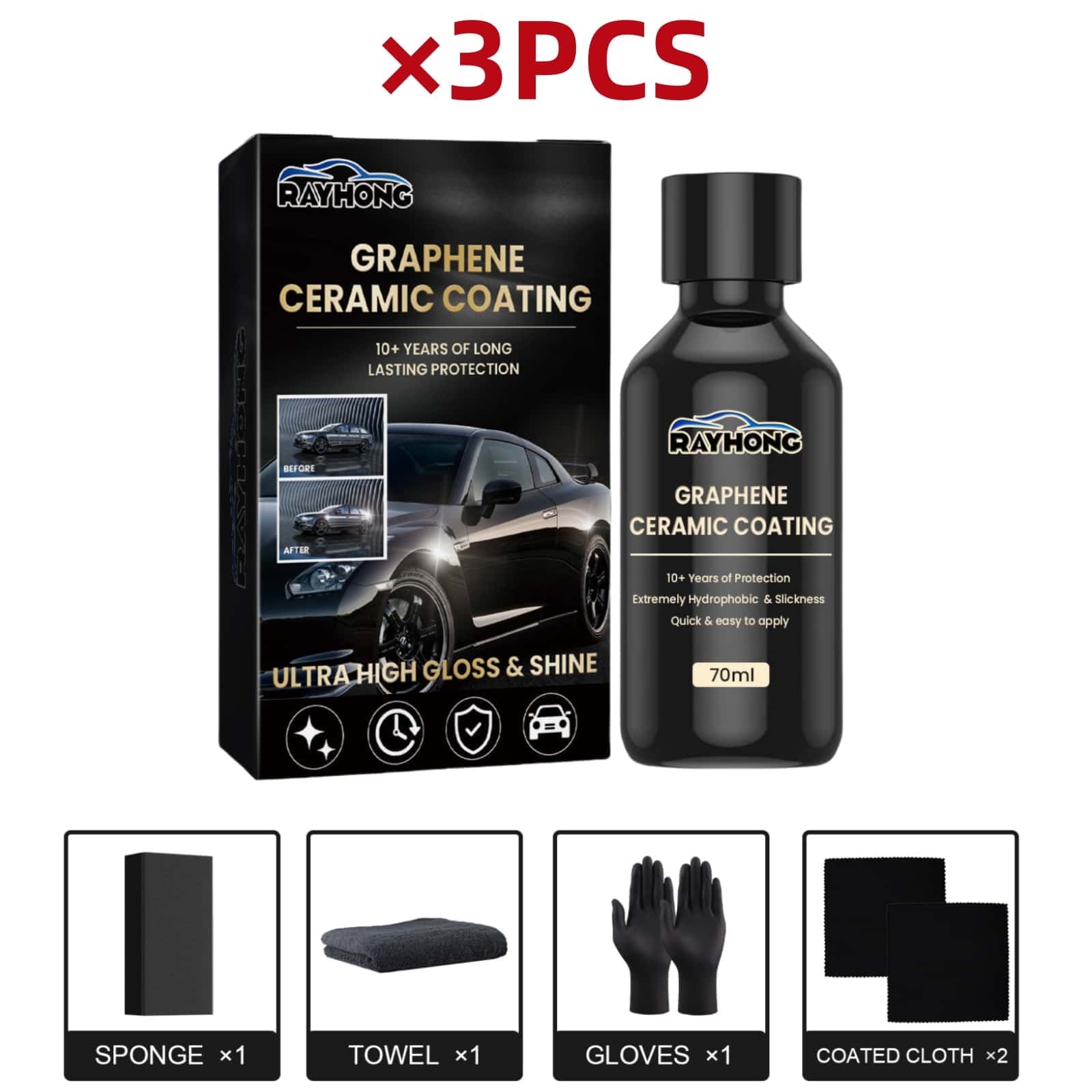 Car Graphene Shine & Gloss Ceramic Coating Protection ,Graphene Ceramic ...