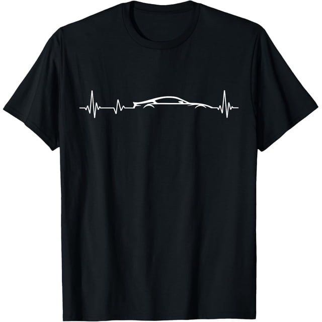 Car Guy Heartbeat Car Enthusiast Exotic Car Racing Lover Mens T-Shirt ...