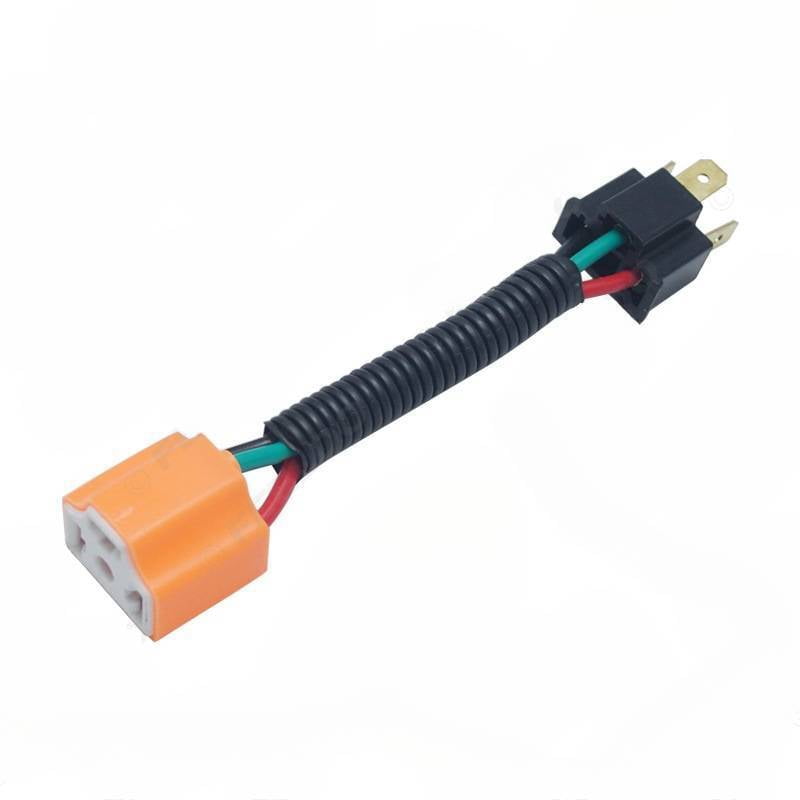 Car H4 ceramic male/female conversion line LED/HID lamp socket adapter ...