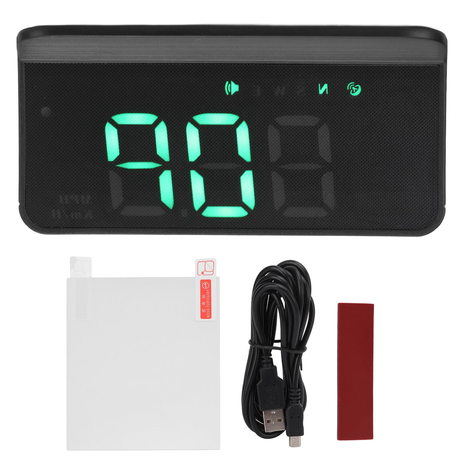 Car HUD Display GPS Speedometer Fatigue Driving Warning KM/h MPH ...