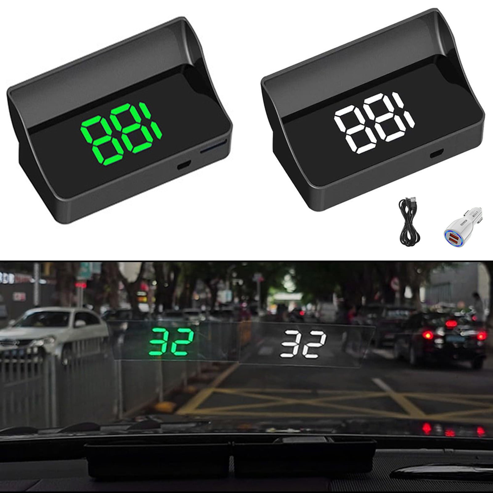 Car HUD GPS Speedometer, Digital Speedometer Head Up Display with Speed ...