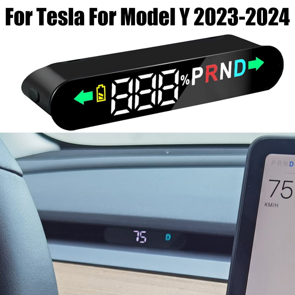 Car HUD Head-Up Dashboard Digital Speed Display For Model Y 2023-2024 ...