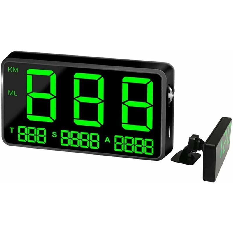 Car HUD Head-Up Display, C80P Digital GPS Speedometers with MPH/KMH ...