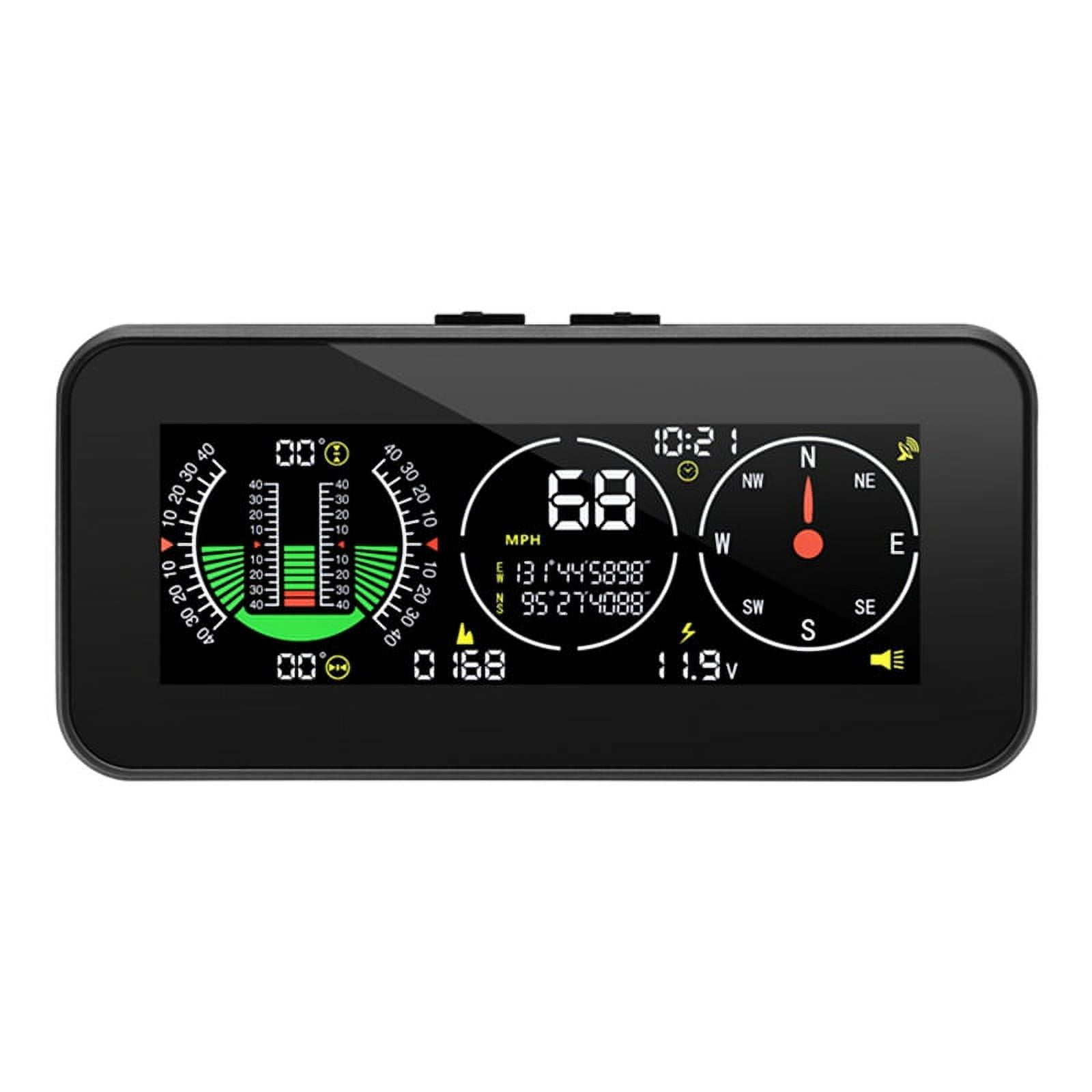 Car HUD Up Display Inclinometer Compass Speedometer GPS Overspeed Alarm ...