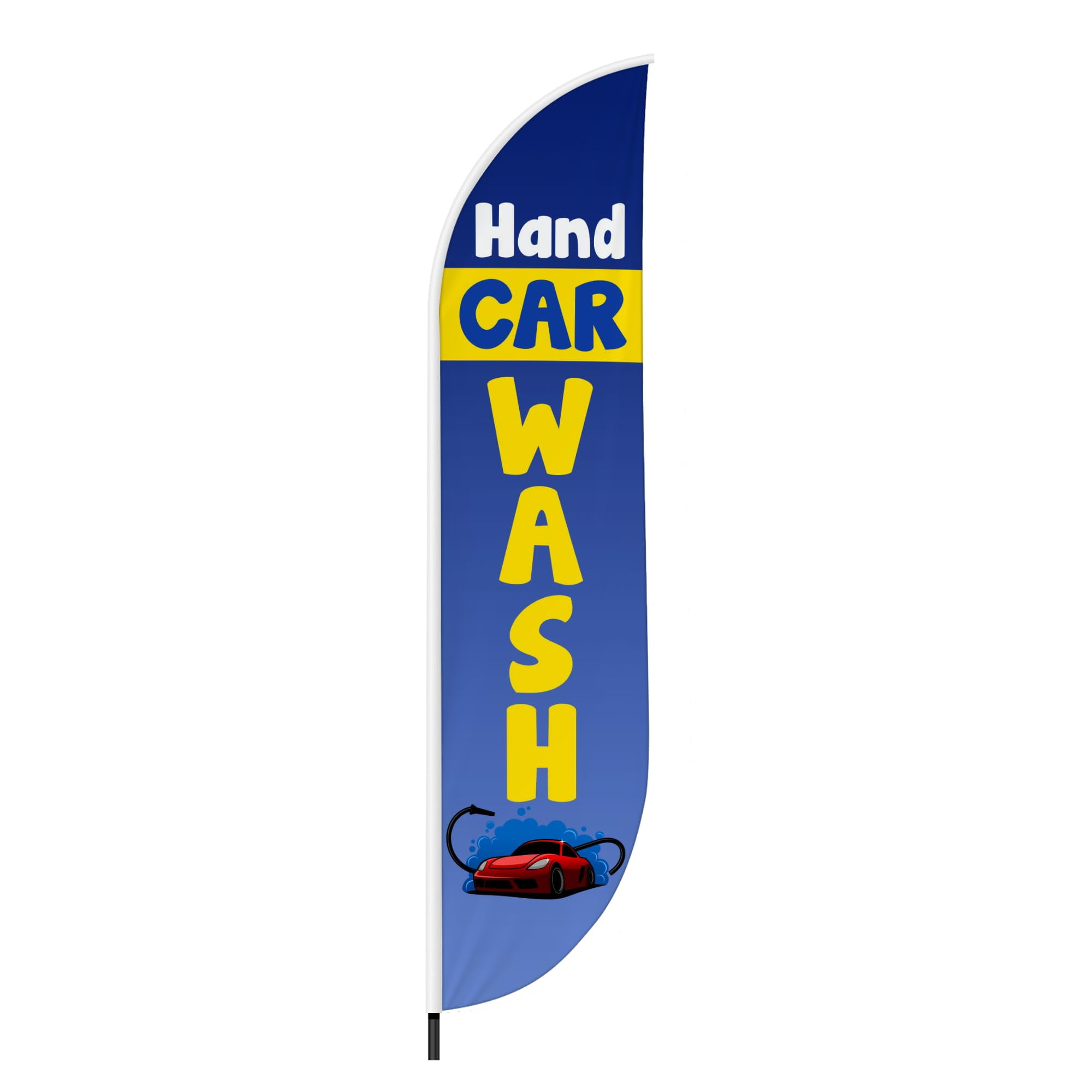 Car Hand Wash Feather Flag(11.5feetX2.5feet) by DreamController ...
