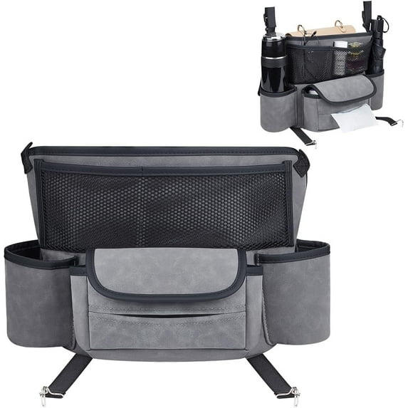 Car Handbag Holder Between Seats Imitation Leather Car Purse Holder Car ...