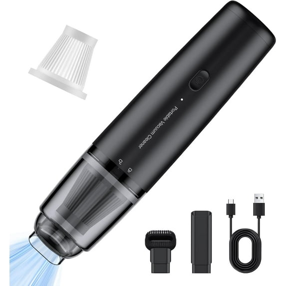 Car Handheld Vacuum Cordless 13000 PA Suction Power, Portable Mini ...