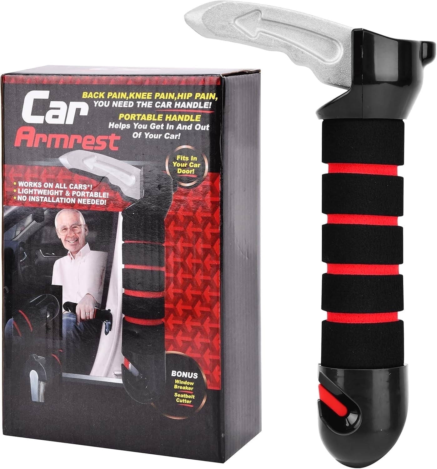 Car Door Handle Assist for Elderly – 1 Pack 3-in-1 Mobility Aid with ...