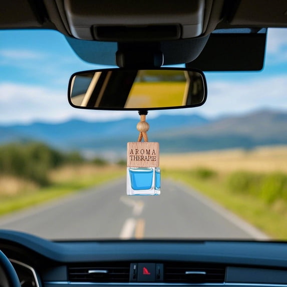Car Hanging Fragrance Oil Diffuser 8ml Glass Bottle Reusable Long ...