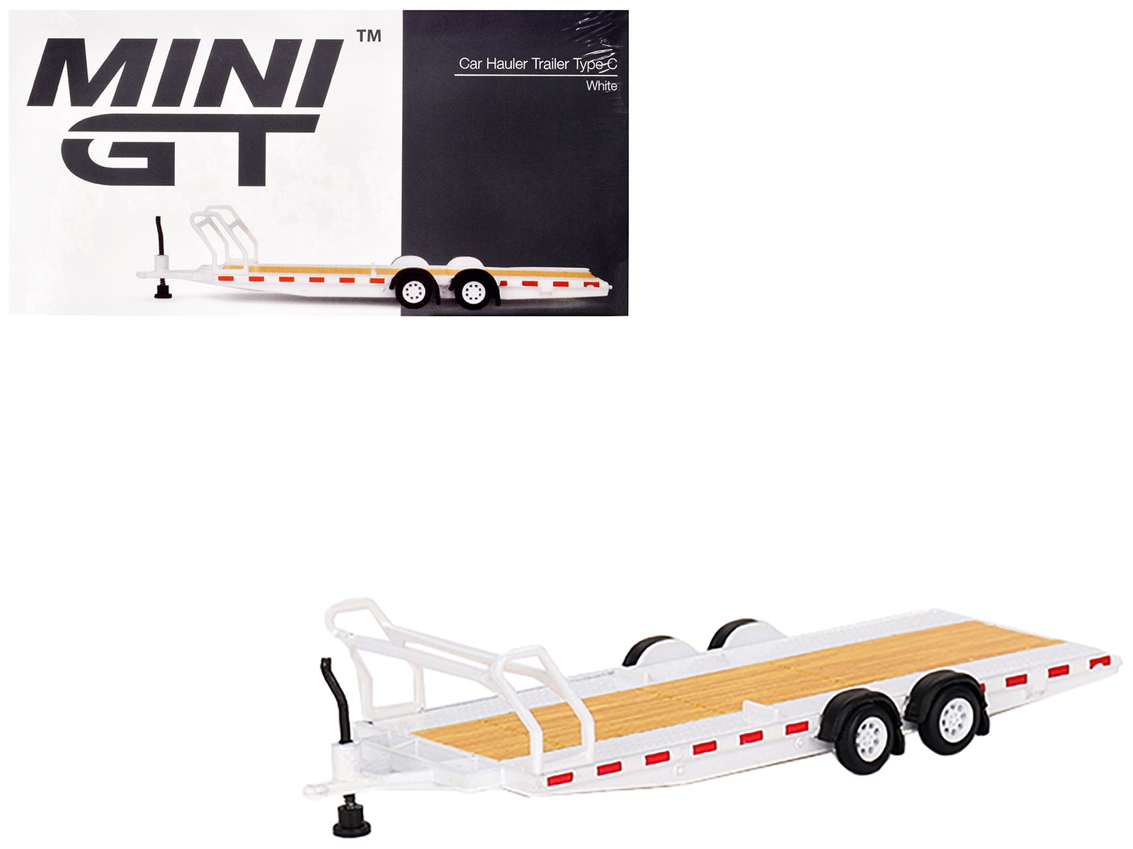 Car Hauler Trailer Type C White 1/64 Diecast Model by True Scale ...