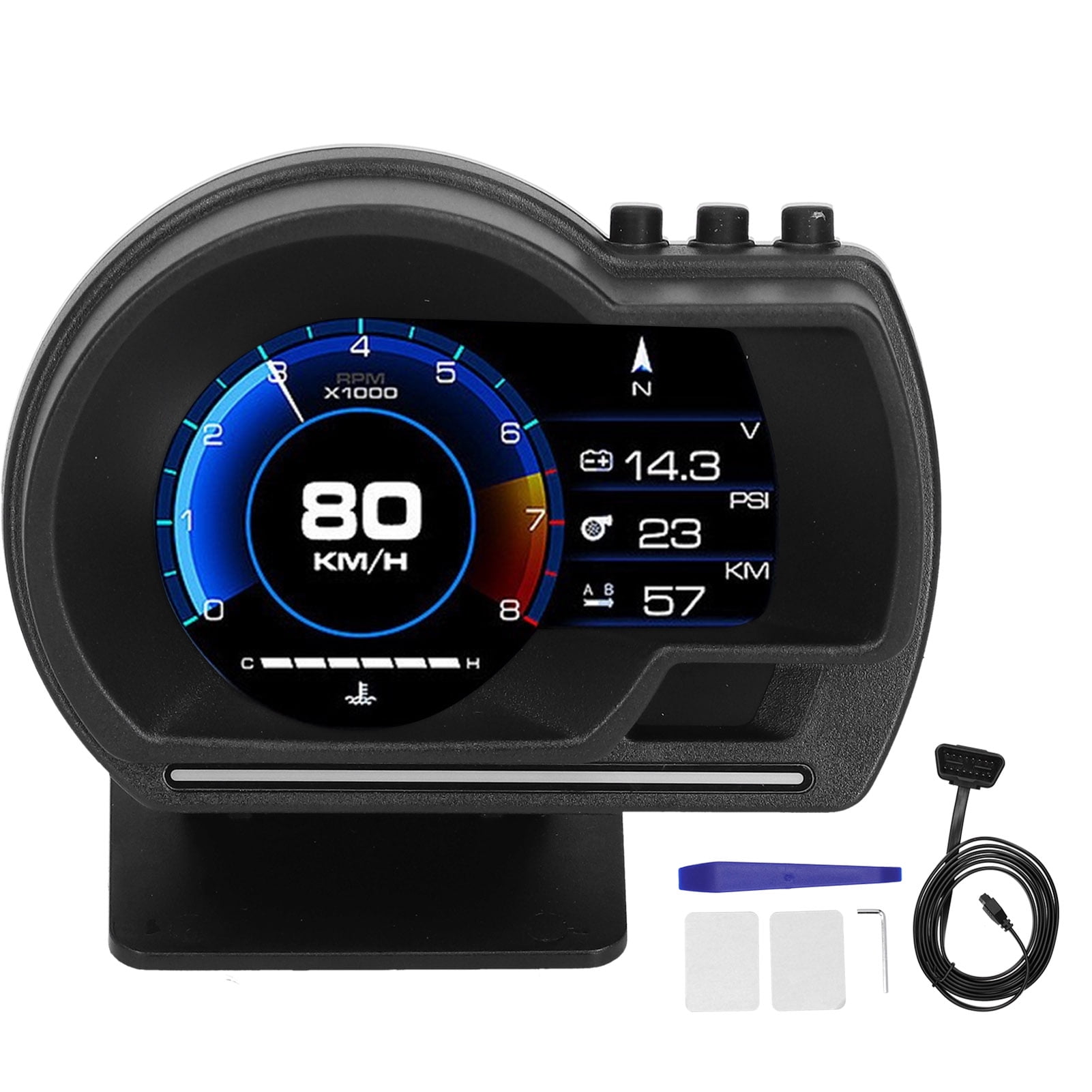 Car Head Up Display OBD2 GPS Dual System HD Screen Speedometer ...