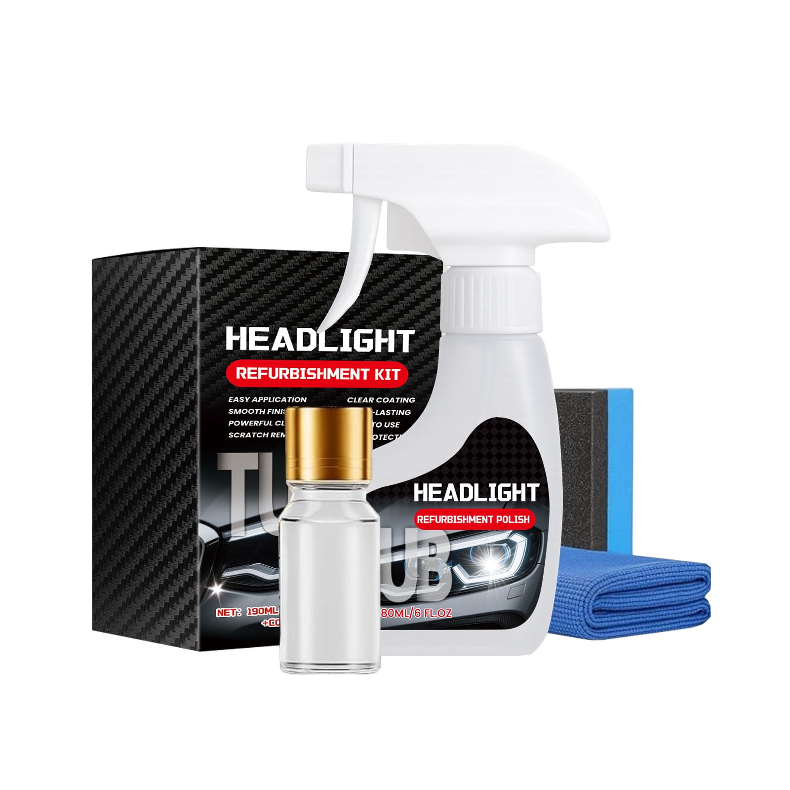 Car Headlamp Care Set, Headlamp Refurbishment, Coating, Cleaning ...