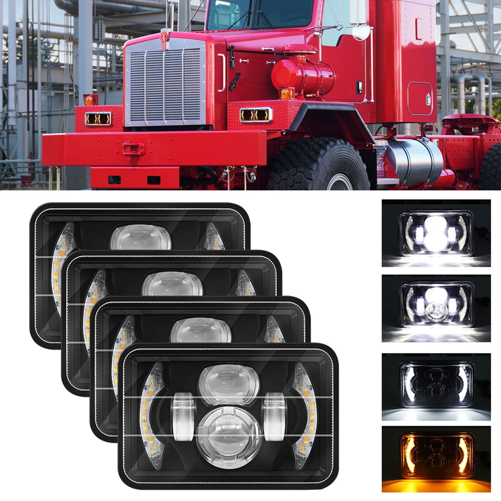 Car Headlight,4x6 Inch In Led Turn Inch Car Peterbilt Kenworth Led 4x6 ...