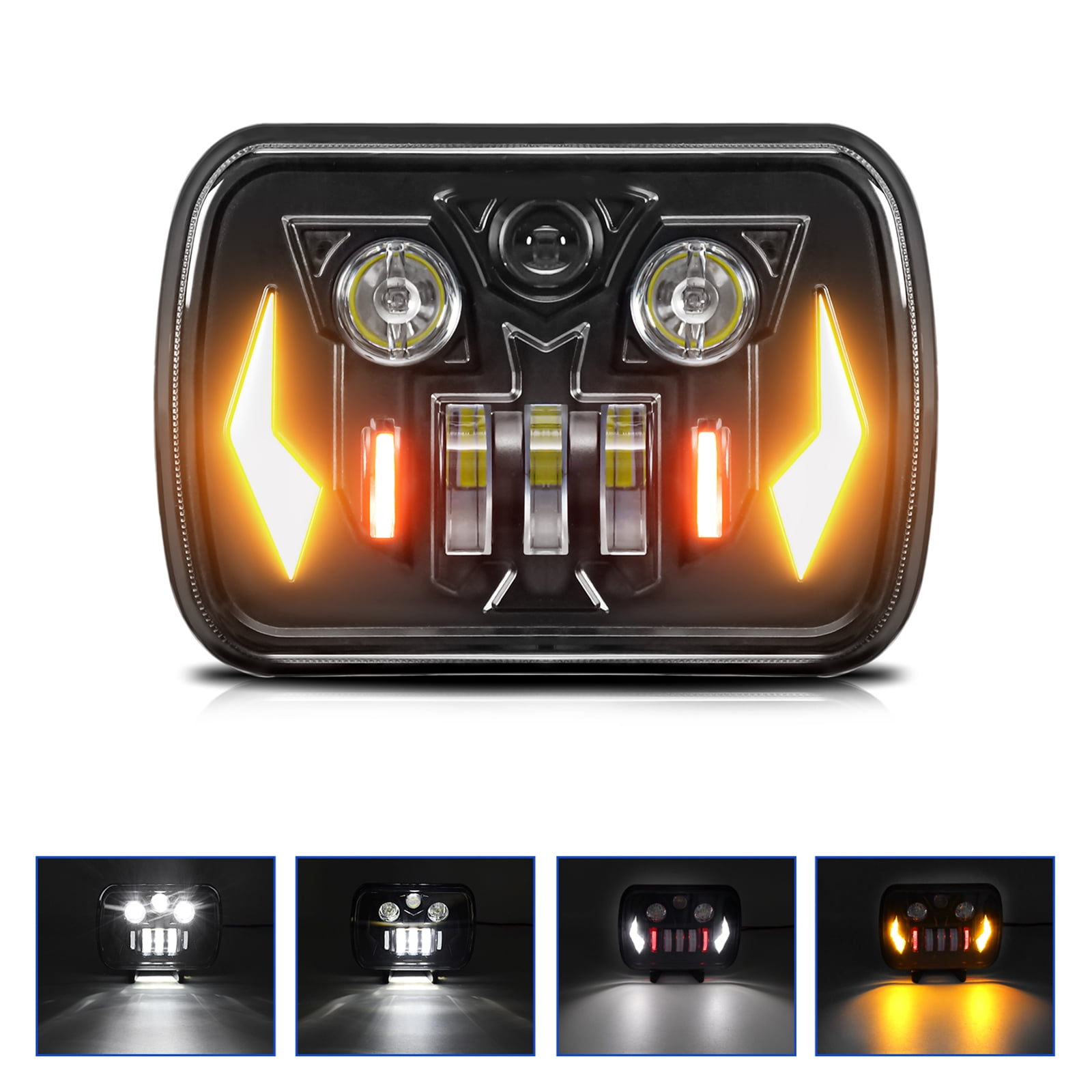 Car Headlight,7x6'' Led Low Beam 5x7'' 7x6'' Led Compatible 7x6 Led ...