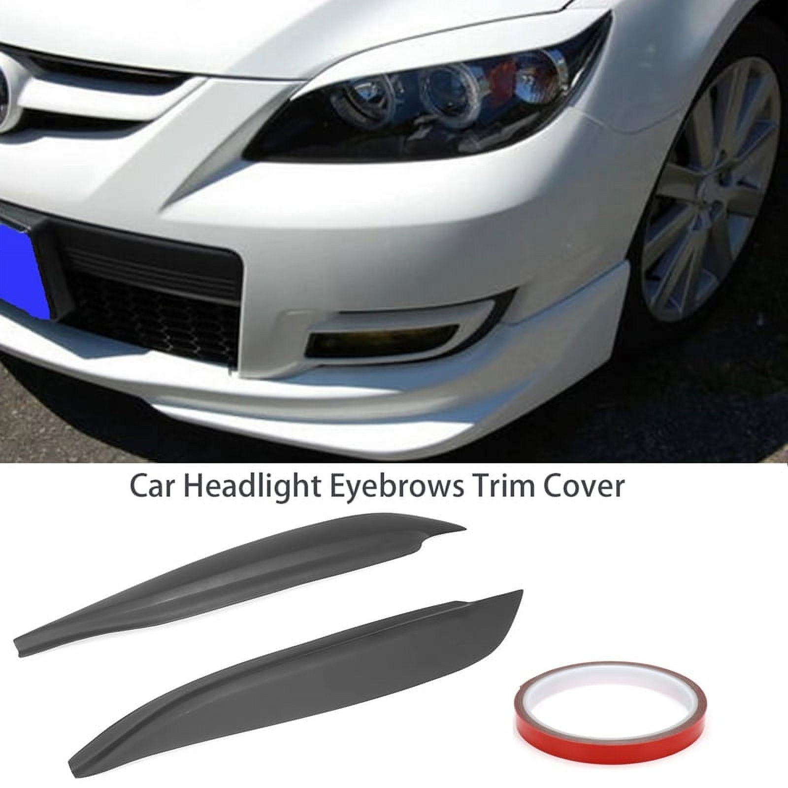 Car Headlight Eyebrows Eyelids Resin Stickers Trim Cover Headlight Lid ...