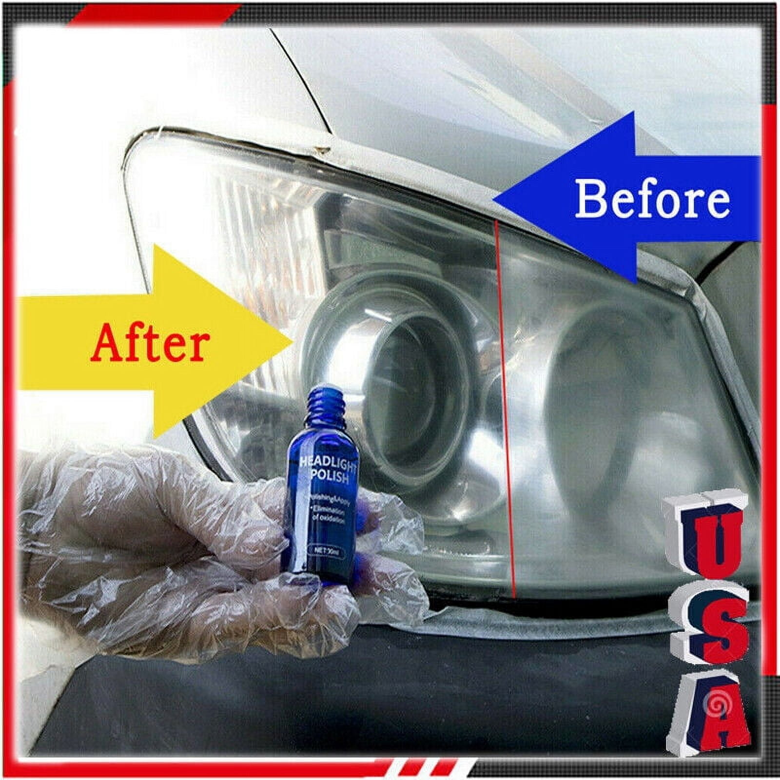 Car Headlight Lens Restoration Fluid Repair Kit Plastic Light Polish ...