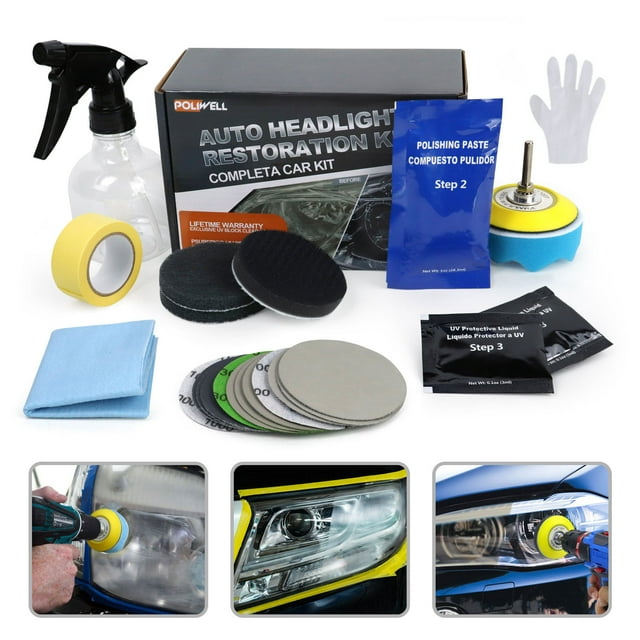 Car Headlight Restoration Kit,Headlight Lens Restorer Kit,Car Lamp ...