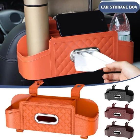 Car Headrest Backseat Organizer with Cup Holder, Multi-Functional ...