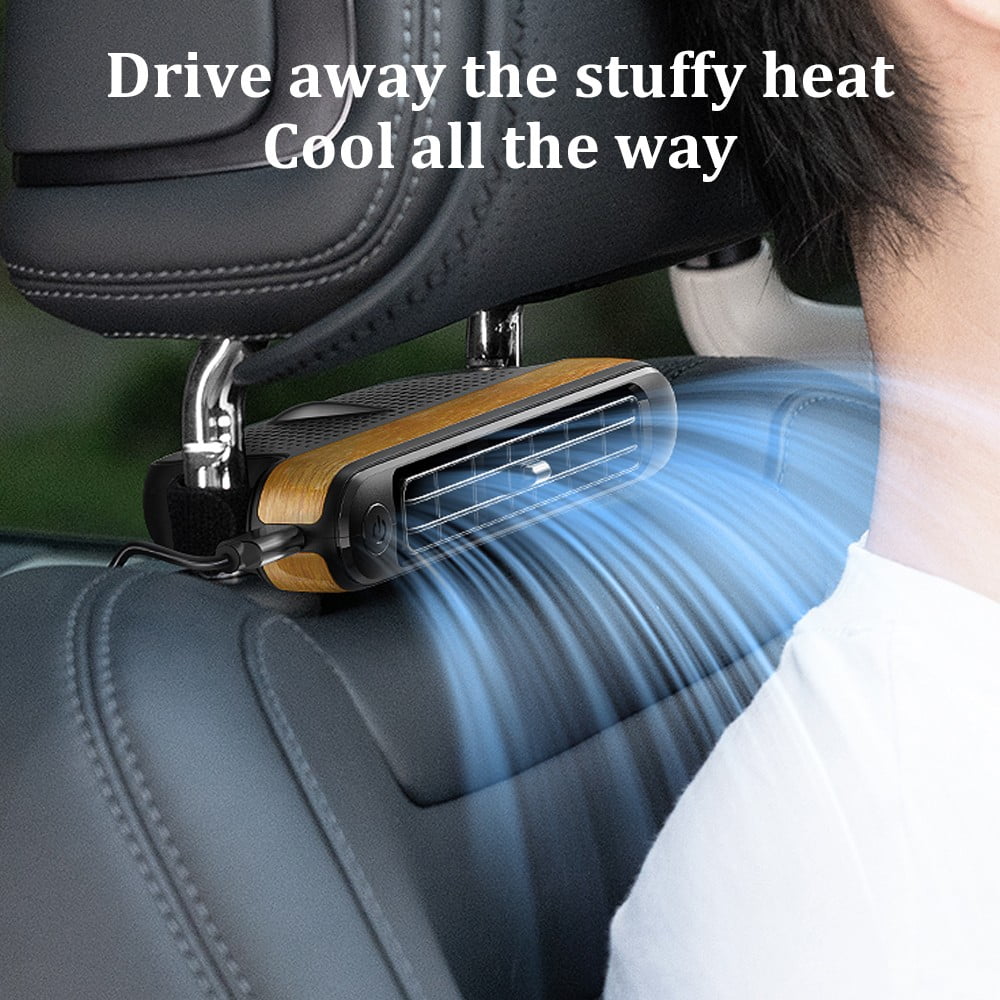 Car Headrest Cooling Air Fan 3 Speeds Adjustable Car Neck Cooler Usb ...