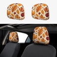 Car Headrest Cover 2 Pcs Soft Water Resistant Elastic Bottom Machine ...