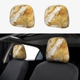 Car Headrest Cover 2 Pcs Soft Water Resistant Elastic Bottom Machine ...