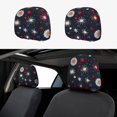 Car Headrest Cover 2 Pcs Soft Water Resistant Elastic Bottom Machine ...
