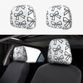 Car Headrest Cover 2 Pcs Soft Water Resistant Elastic Bottom Machine ...