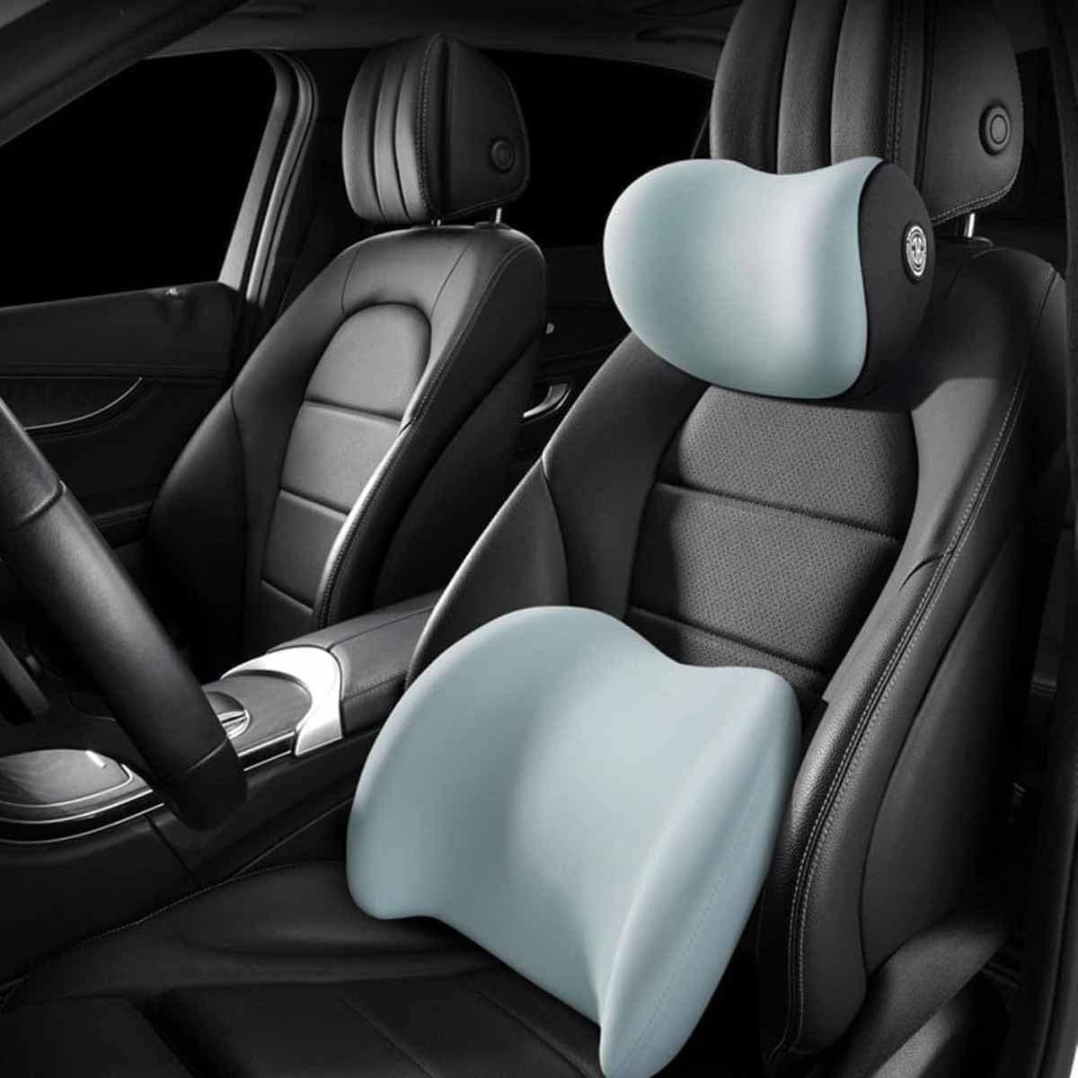 Car Headrest & Lumbar Support Cushion, Ergonomic Car Seat Headrest ...