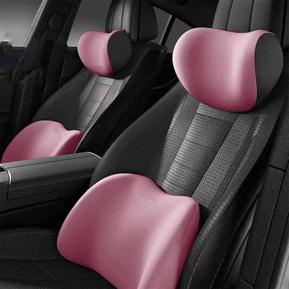 Car Headrest & Lumbar Support Cushion, Ergonomic Car Seat Headrest ...