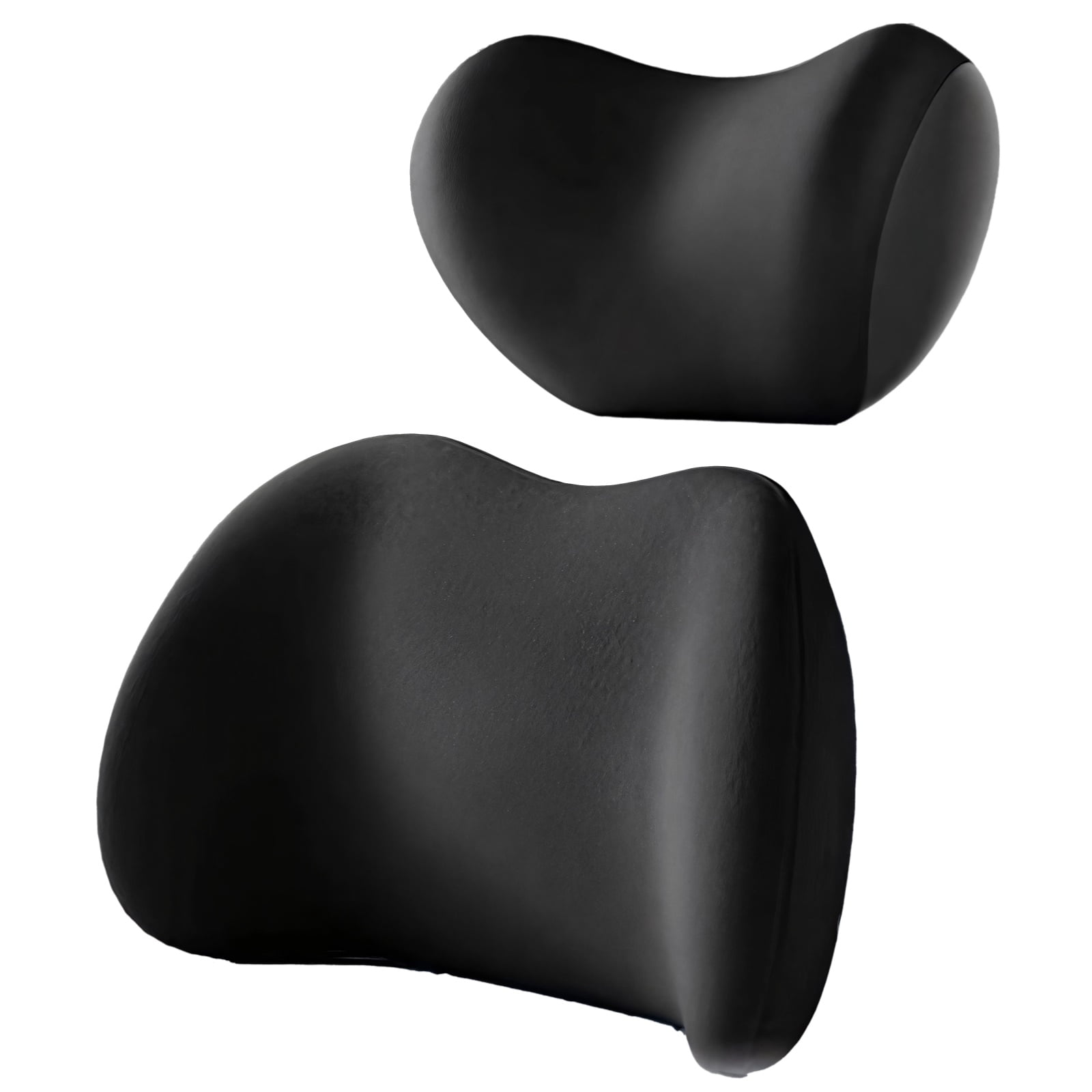 Car Headrest & Lumbar Support Cushion, Memory Foam Set for Universal ...