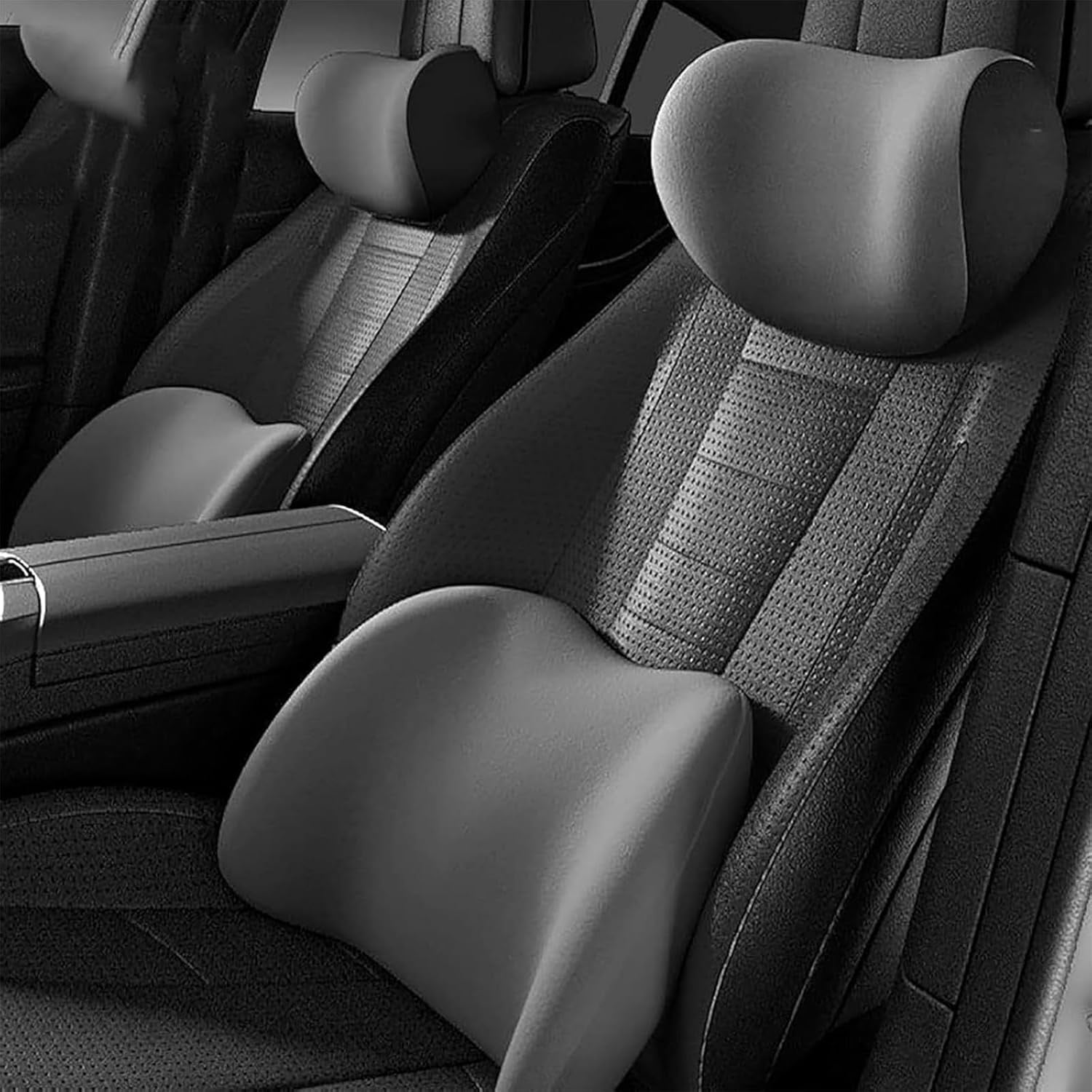 Car Headrest & Lumbar Support Cushion for Kia K2, Ergonomic Memory Foam ...