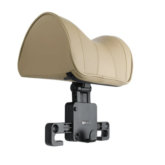 Car Headrest Pillow with 180° Adjustable Neck Breathable PU Leather ...