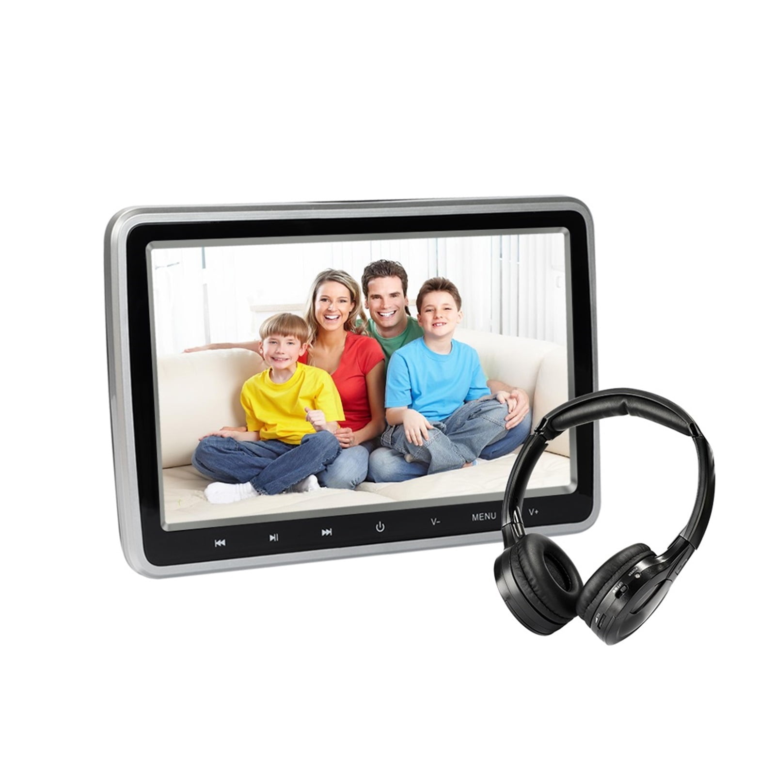 Car Headrest With Monitor DVD Video Player Portable Car TV Monitor USB ...