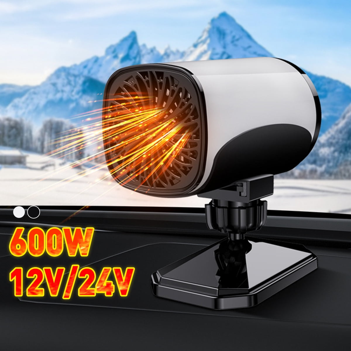 Car Heater, 12V 600W 360 Degree Portable Electric Heating Fan, Car ...