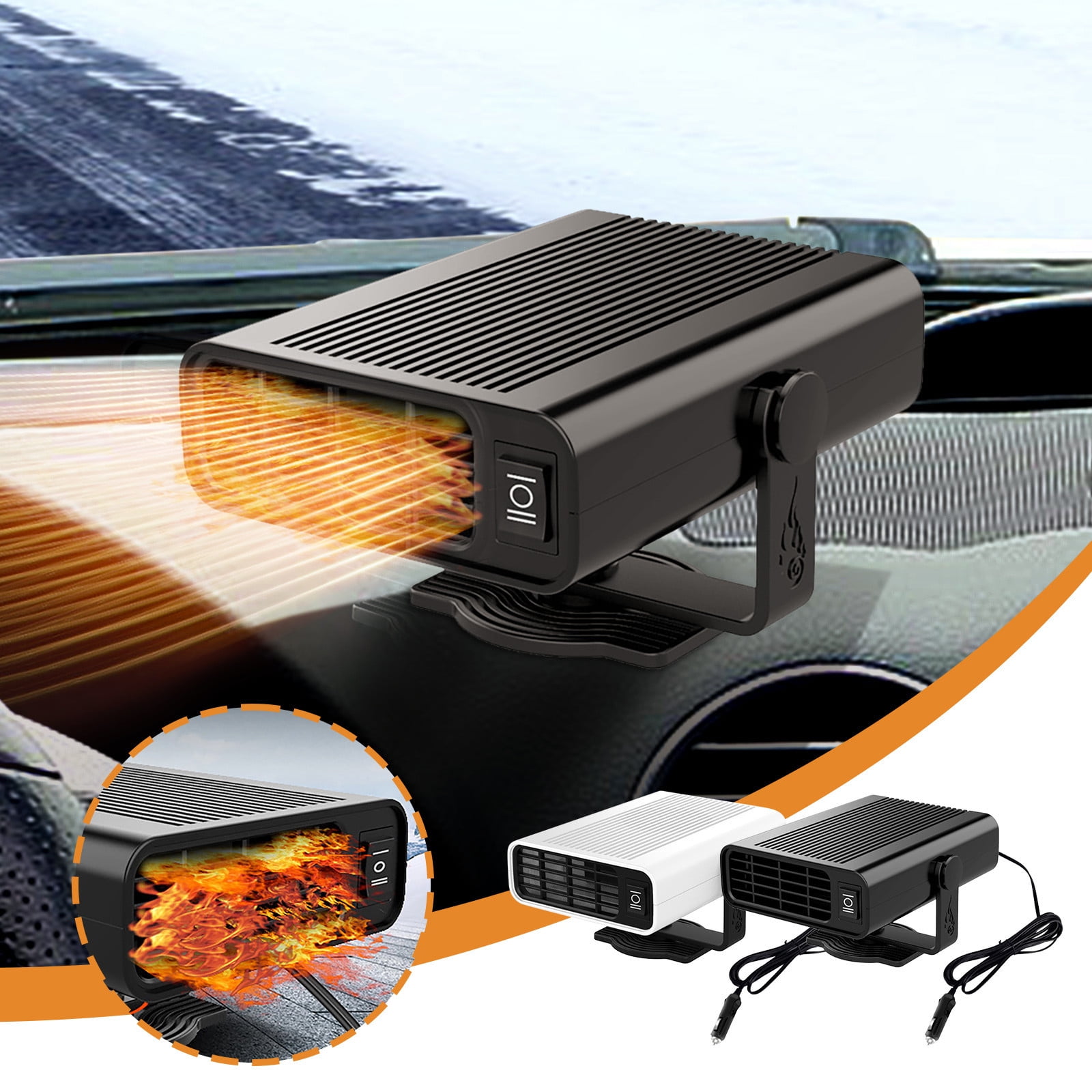 Car Heaters, Portable Defroster with 180° Rotation and Fast Heating ...