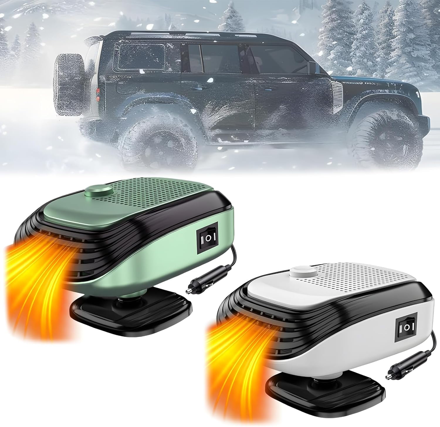 Car Heaters for Vehicle, 2 in 1 Car Heater that Plugs into Cigarette ...