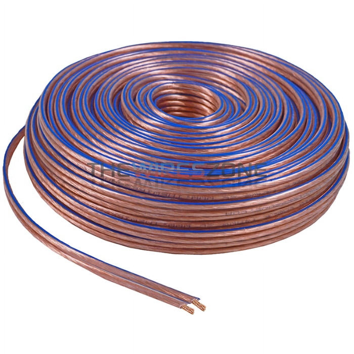 Car Home Audio Speaker Wire Transparent Clear Cable 14AWG 50ft 14/2 ...