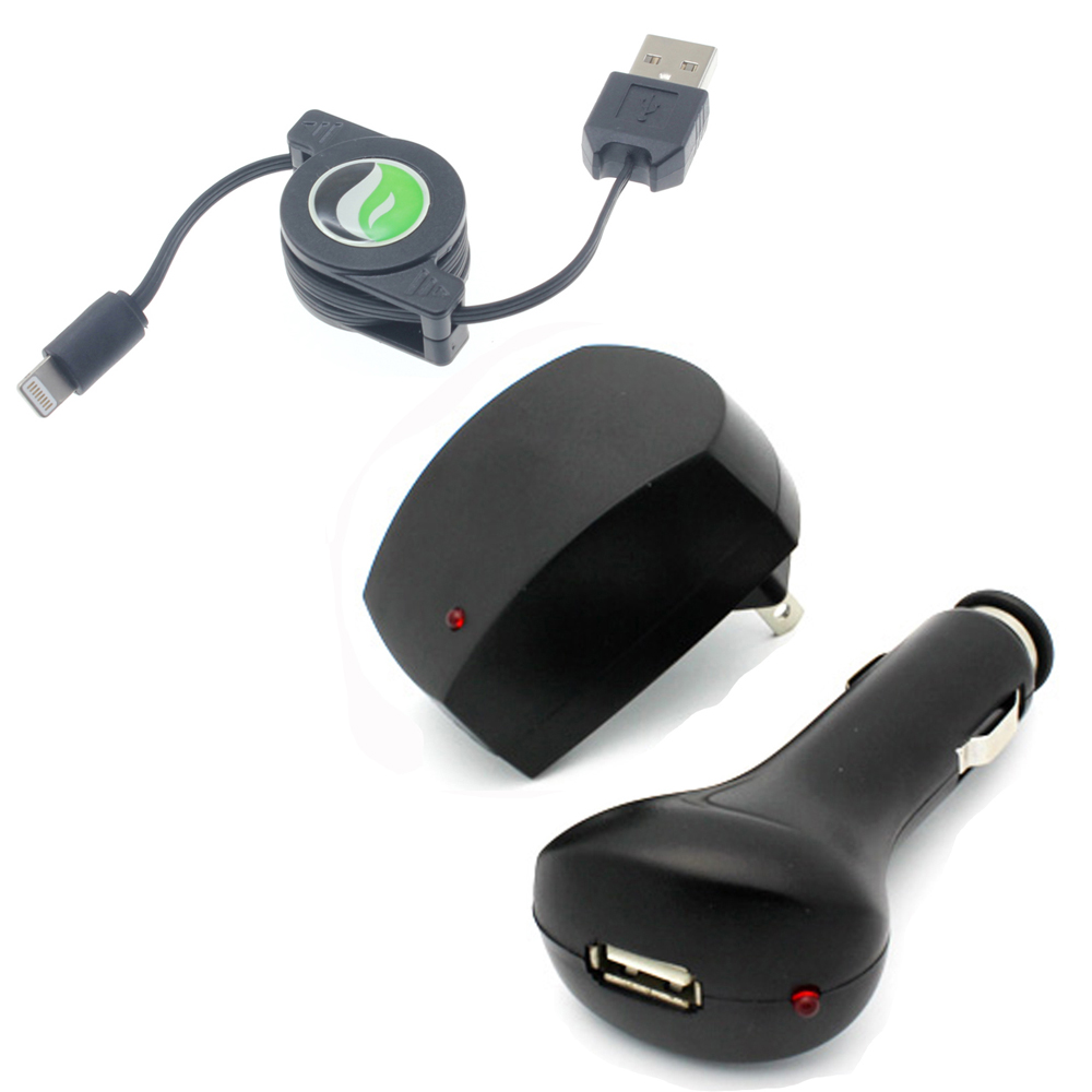 Car Home Charger USB Cable for iPhone SE (2020)/SE (2022) - Retractable ...