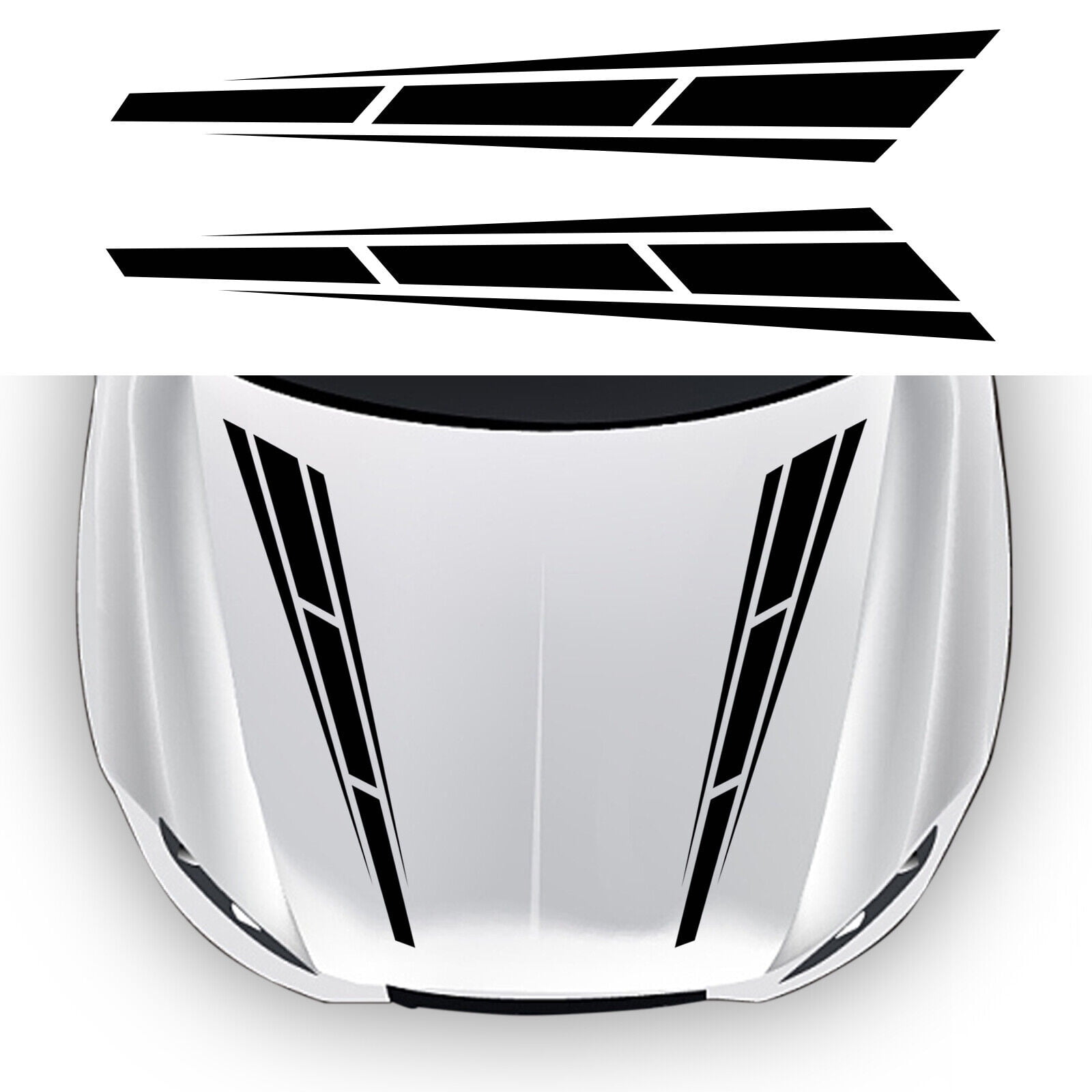 Universal Waterproof Car Hood Decal Auto Racing Vinyl Stripes Sticker ...