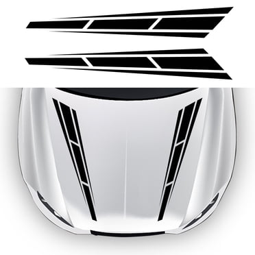5 PCS Universal Red Car Racing Body Side Stripe Skirt Roof Hood Decal ...