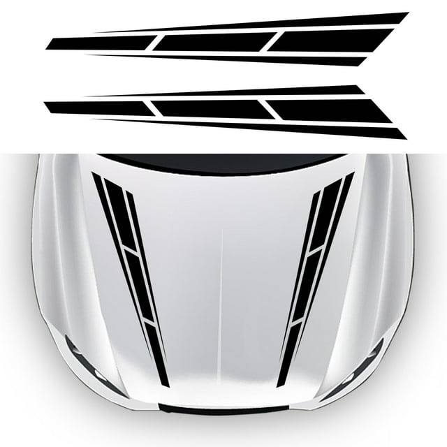 Universal Waterproof Car Hood Decal Auto Racing Vinyl Stripes Sticker ...