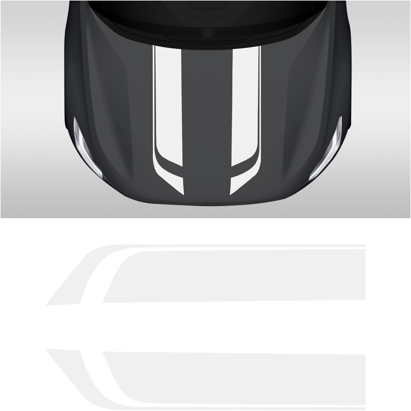 Car Hood Decal Sticker, Automotive Side Body Stripe Graphics Racing ...