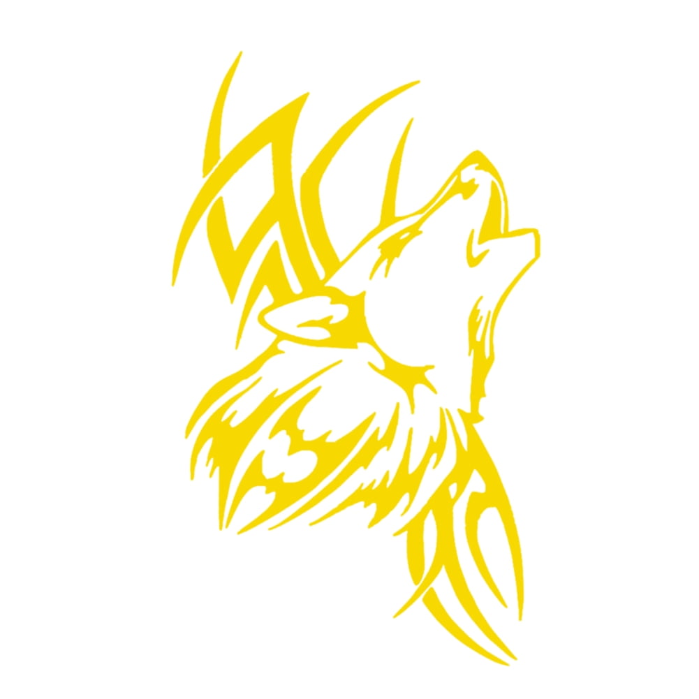 Car Hood Decorative Sticker PVC Wolf Head Sticker Auto Body Side Skirt ...