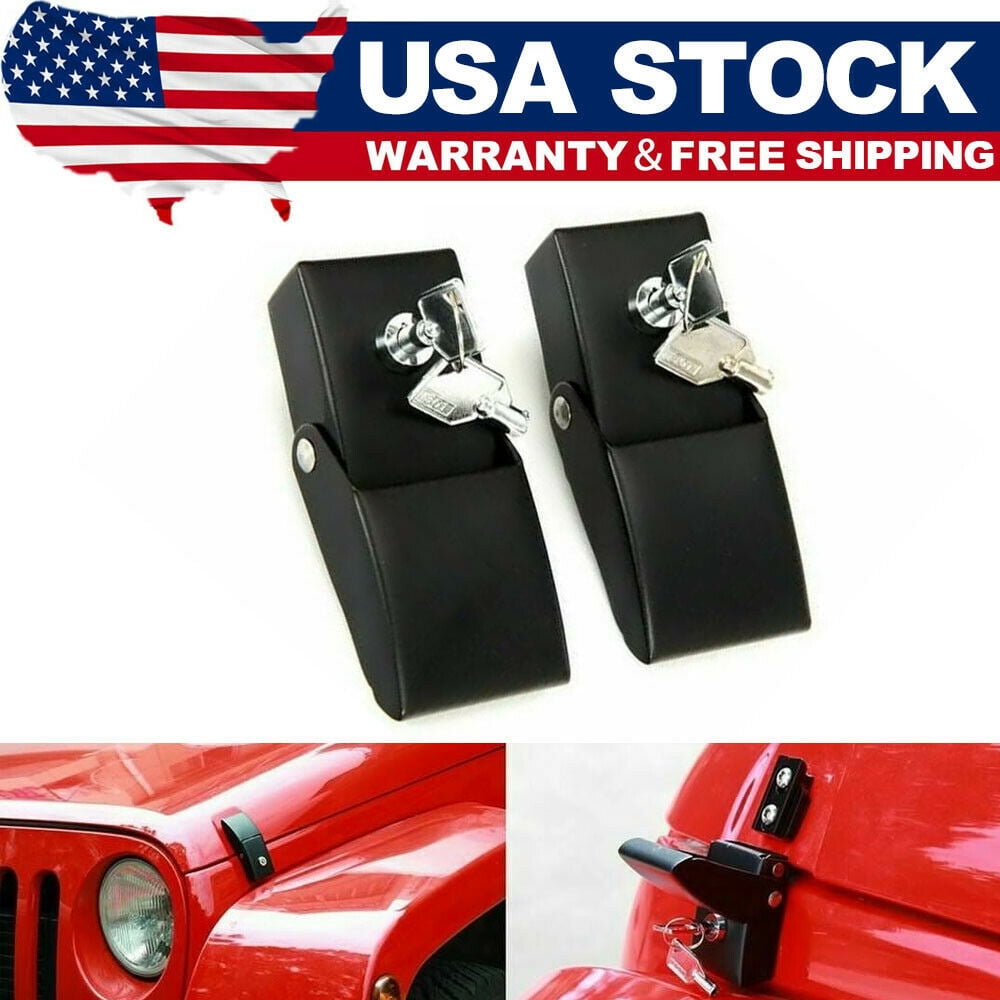 Car Hood Latches Hood Lock Catch Latches Antitheft for JK 2007-2017 USA ...