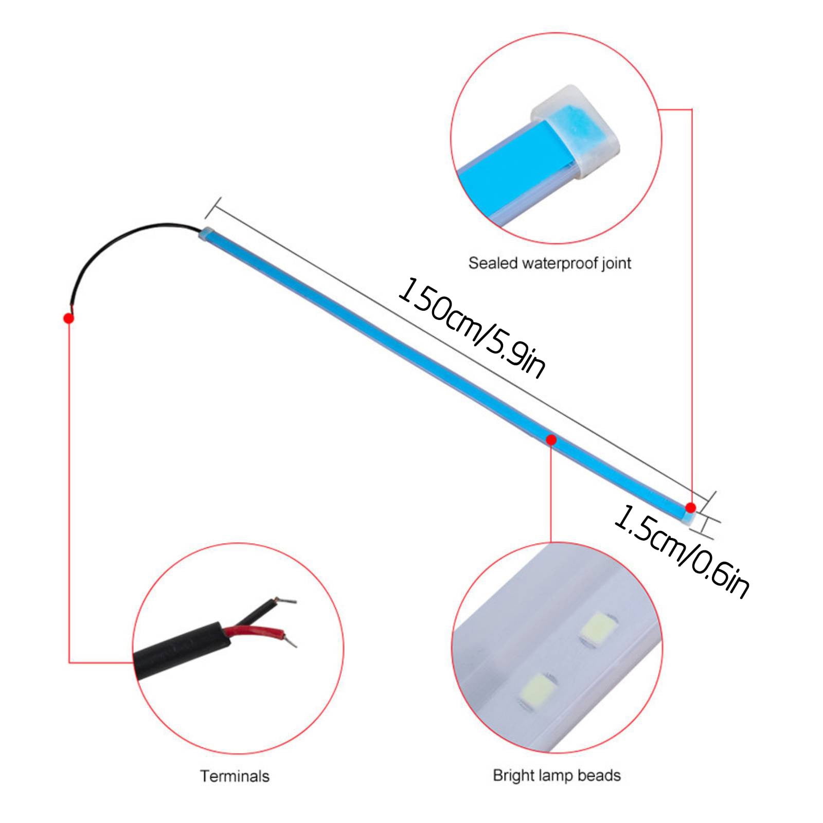 Car Hood Light Strip, 47 Inch Led Strip Lights For Car Hood Universal ...