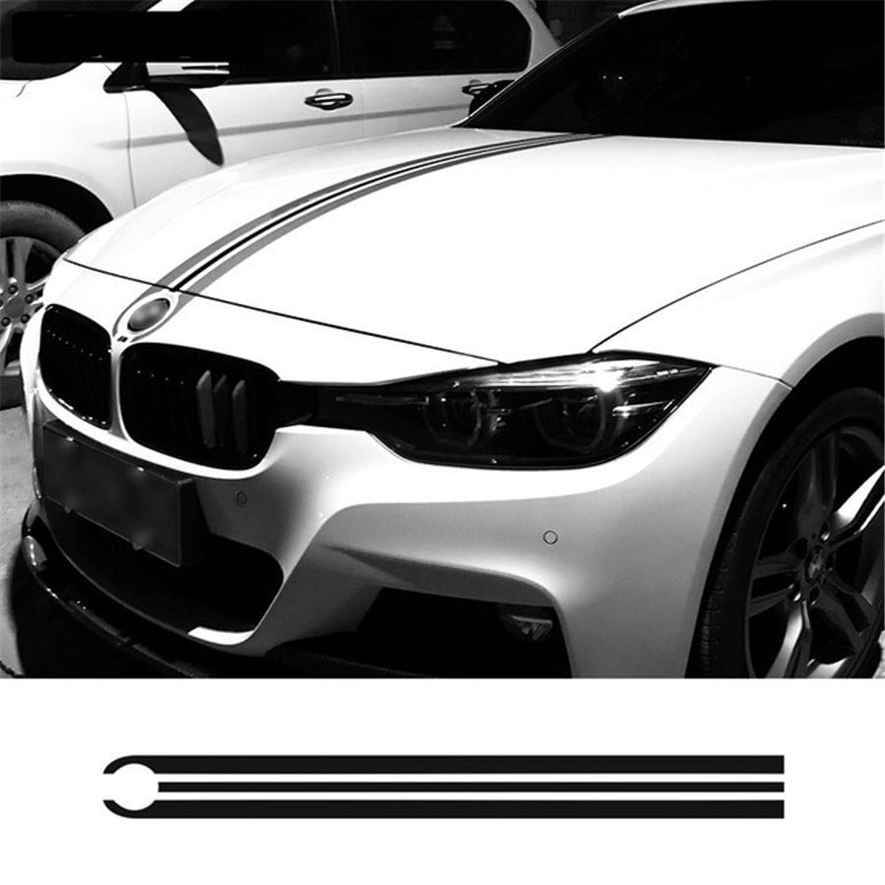 Car Hood Racing Stripes Lines Decals Engine Cover Stickers for BMW ...