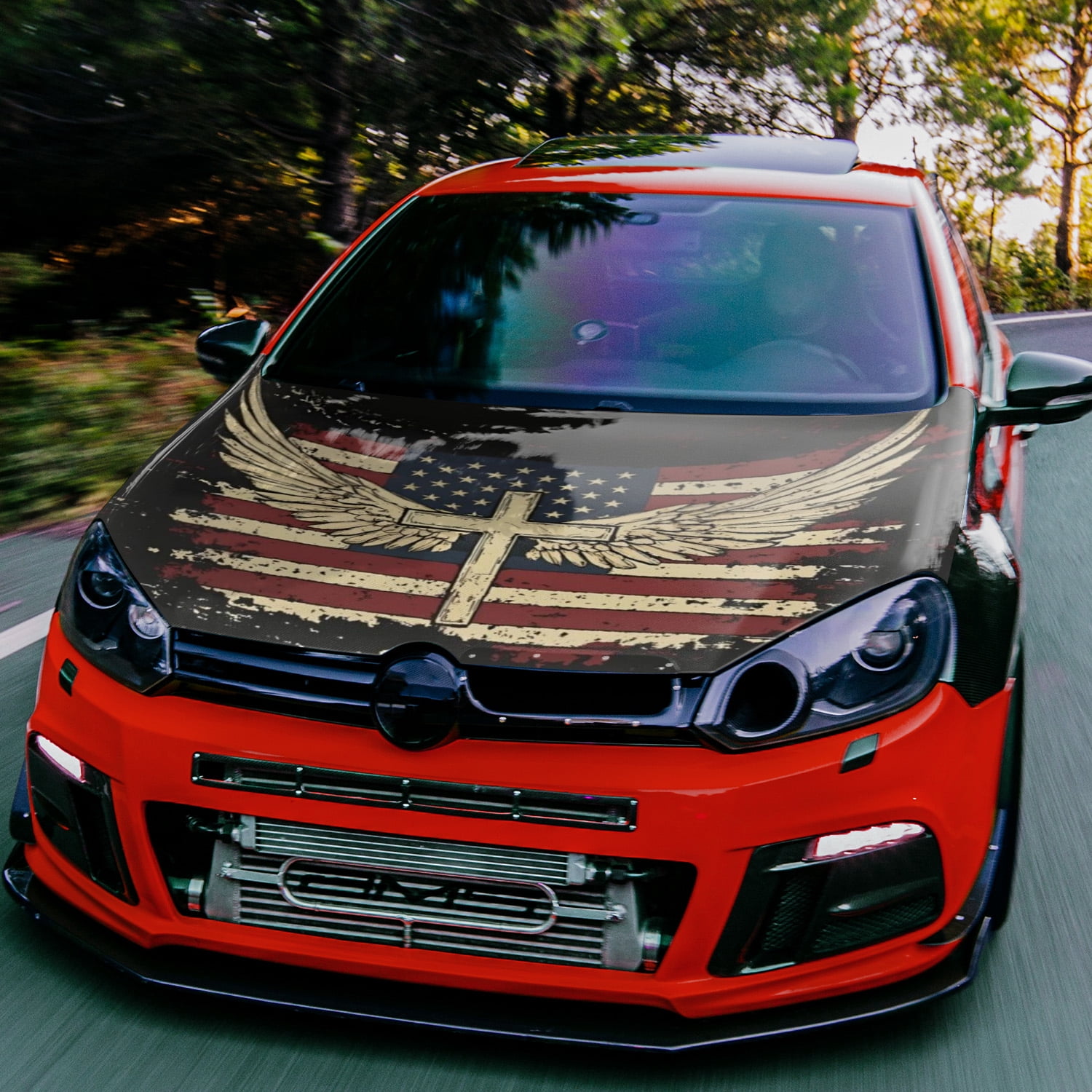 Car Hood Sticker Protector | Waterproof Vinyl Wrap for Compact Sedans ...