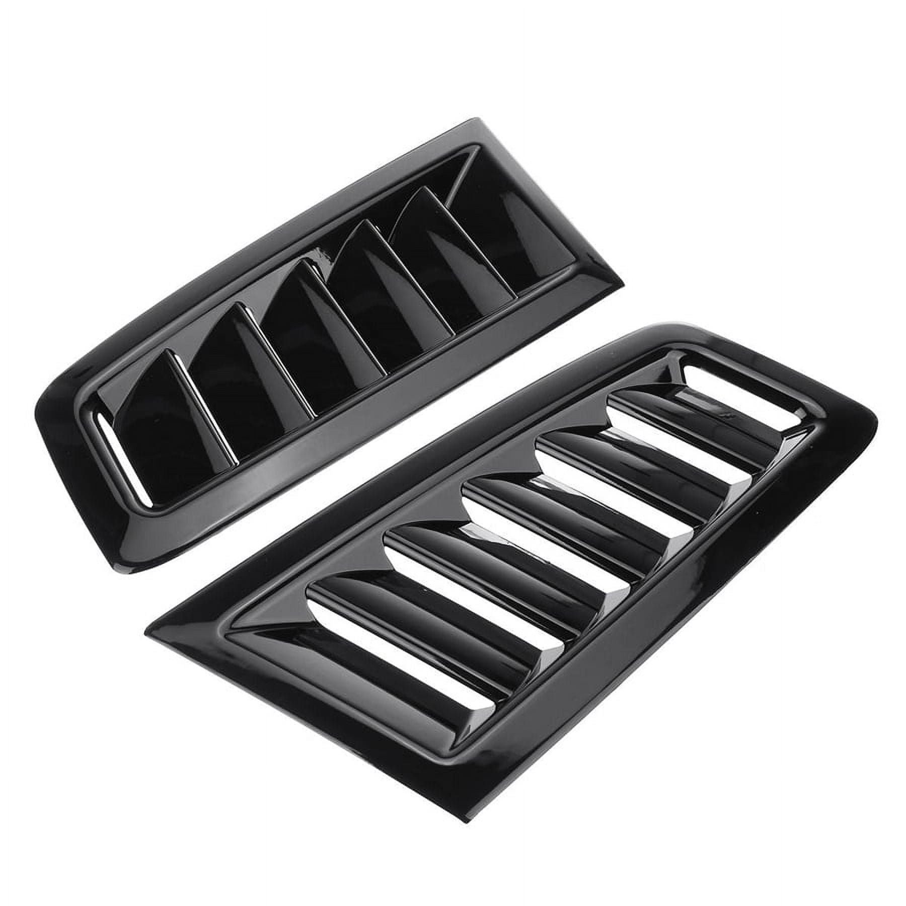 Car Hood Vent Louver Scoop Cover Air Flow Bonnet Decorative Gloss Black ...