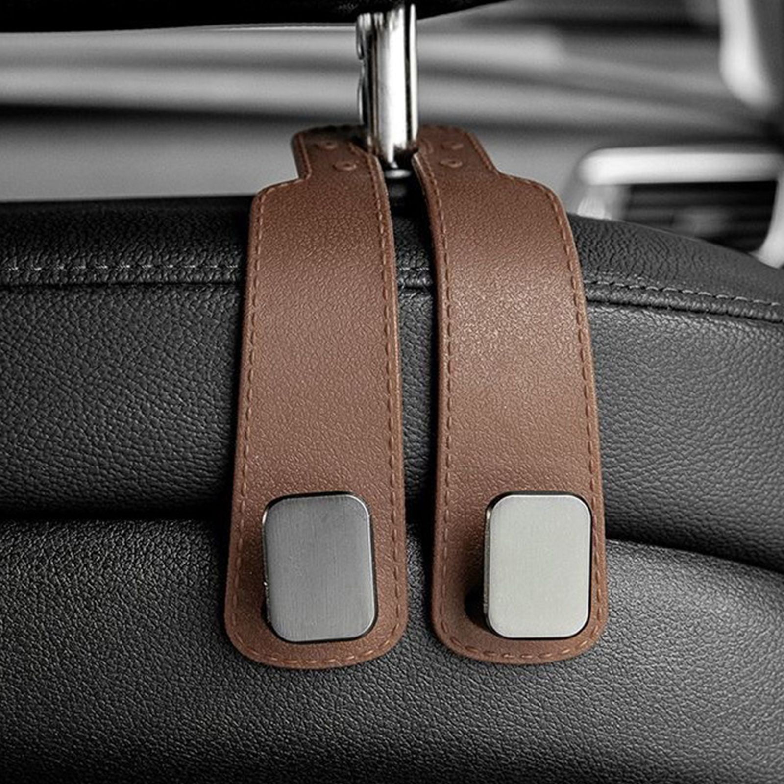 Car Hook Car Seat Back Hook Rubber Leather Pattern Multifunctional Car ...