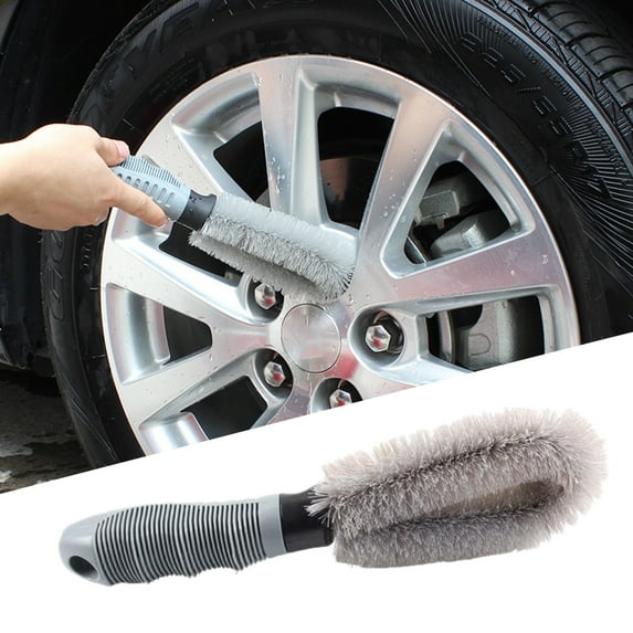 Car Hub Tire Cleaning Brush L Shape Ergonomic Anti Slip Handle Deep ...